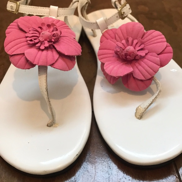 Ralph Lauren | Shoes | Ralph Lauren Big Girls Pink Flower Sandals ...
